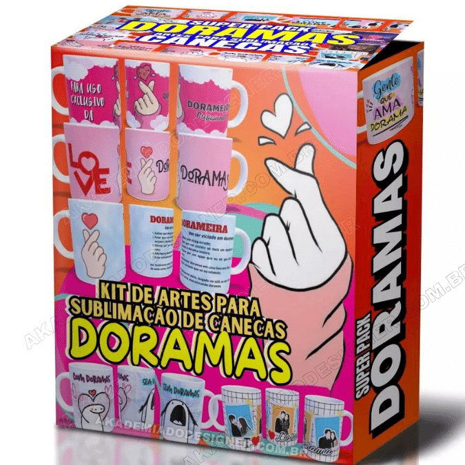 Pack Doramas – Sublimação de Canecas - Loja das Artes